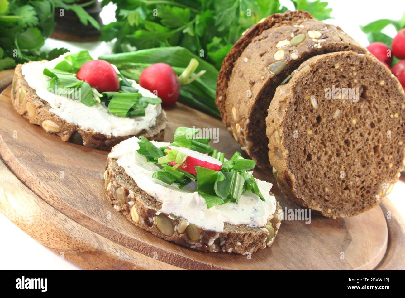 wild garlic bread Stock Photo - Alamy