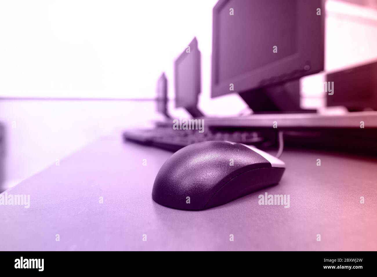 workplace room with computers Stock Photo - Alamy