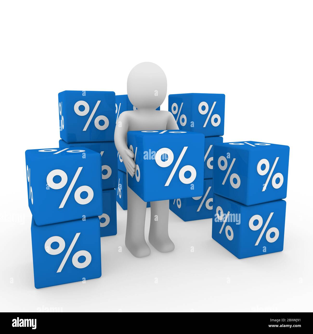 3d human sale cube Stock Photo - Alamy