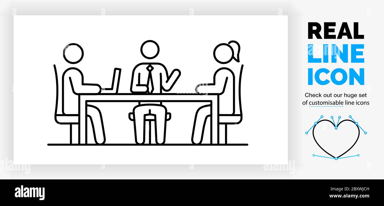 Meeting stick figure pictogram hi-res stock photography and images - Alamy