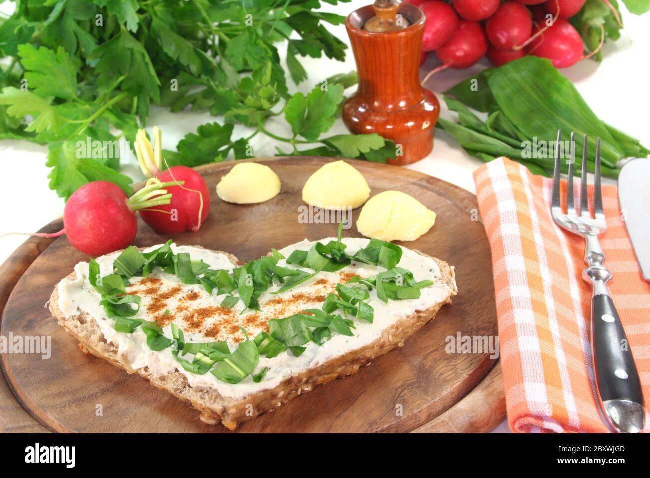 wild garlic bread Stock Photo - Alamy