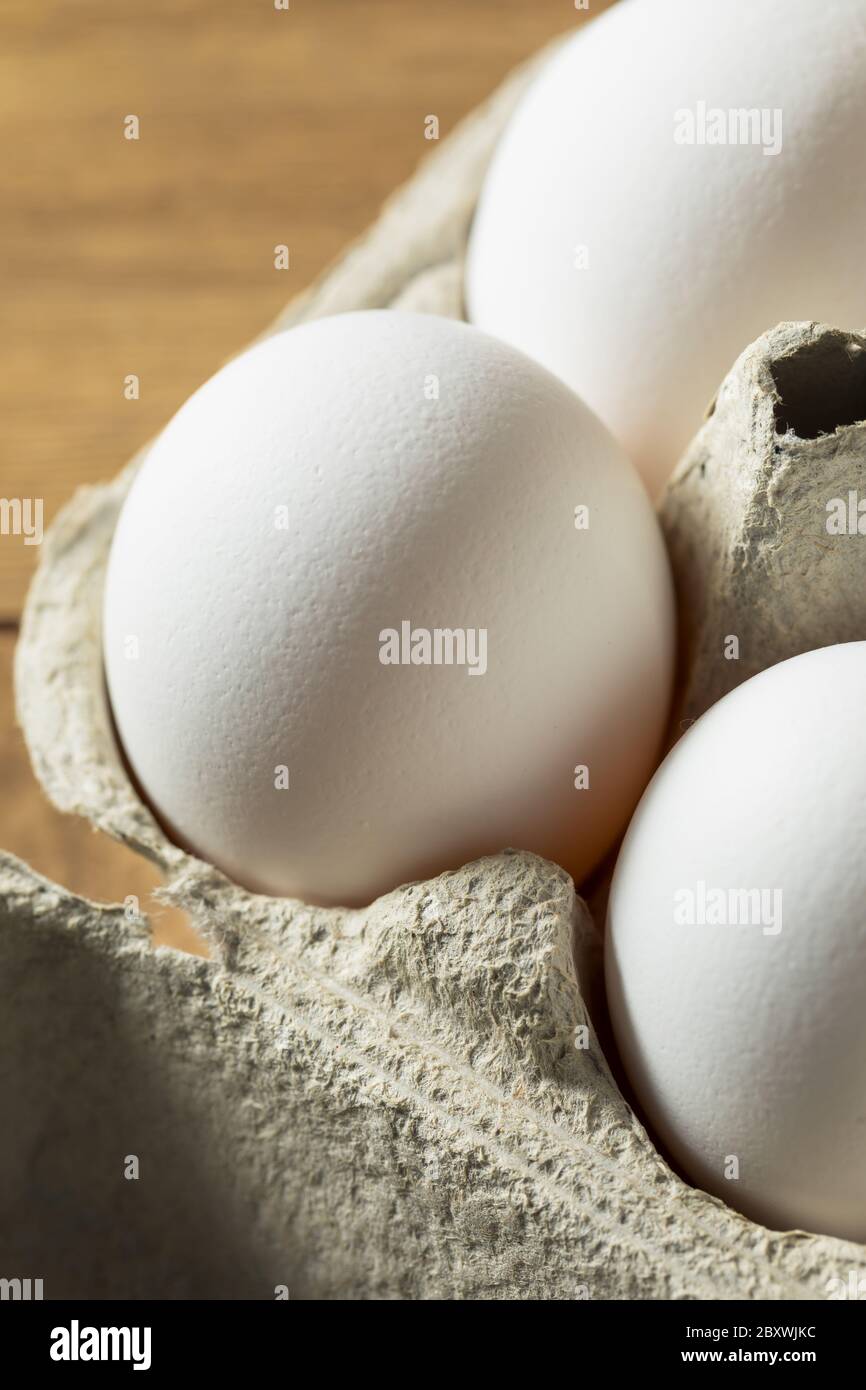 Raw Organic White Eggs Ready to Cook Stock Photo - Alamy