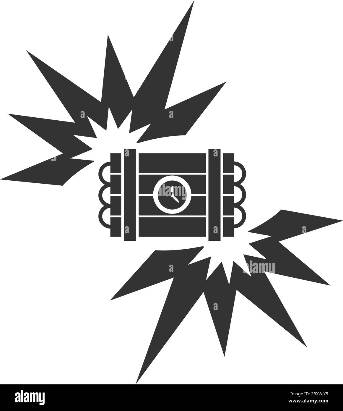 Big Bang Flash. Black Icon Flat on white background Stock Vector Image ...