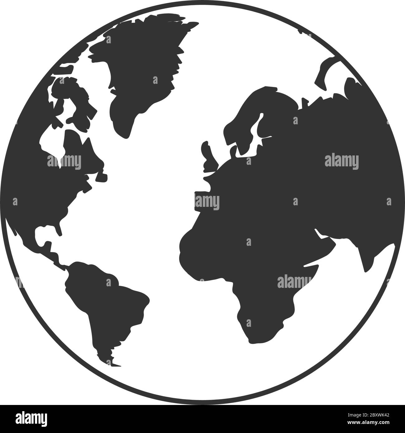 Flat earth on black Cut Out Stock Images & Pictures - Alamy