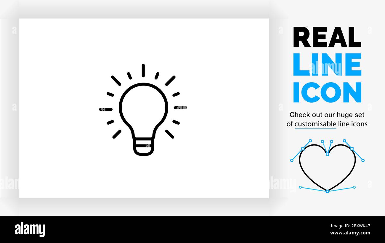 Electric bulb icon editable Stock Vector Images - Alamy