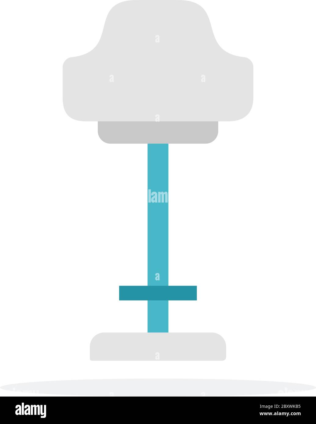 Bar chair vector flat material design isolated object on white ...