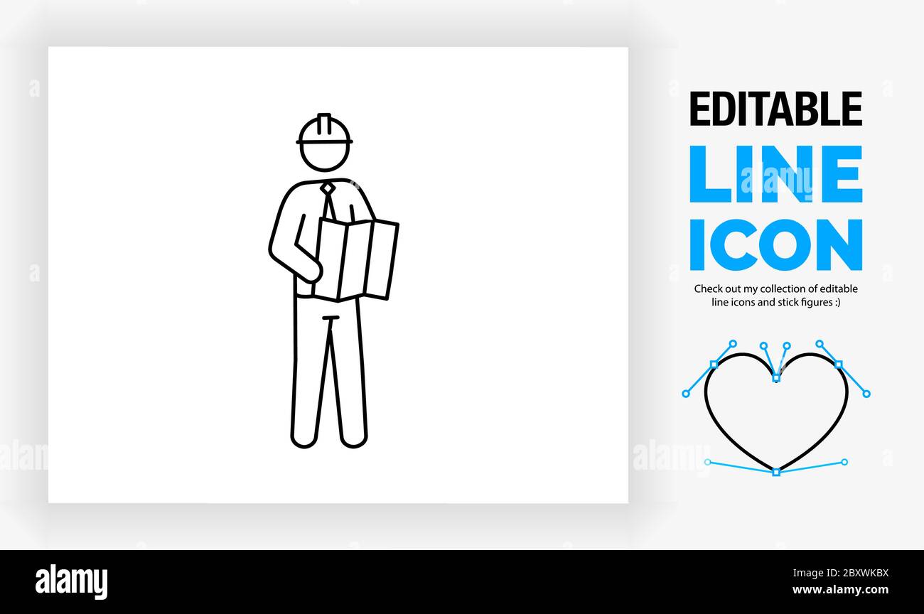 Project manager icon line Stock Vector Images - Alamy