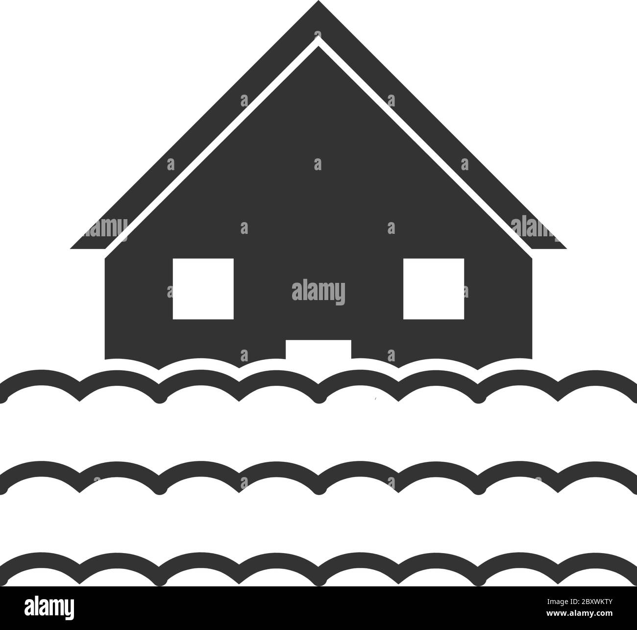 Tsunami flood graphic black Stock Vector Images - Alamy