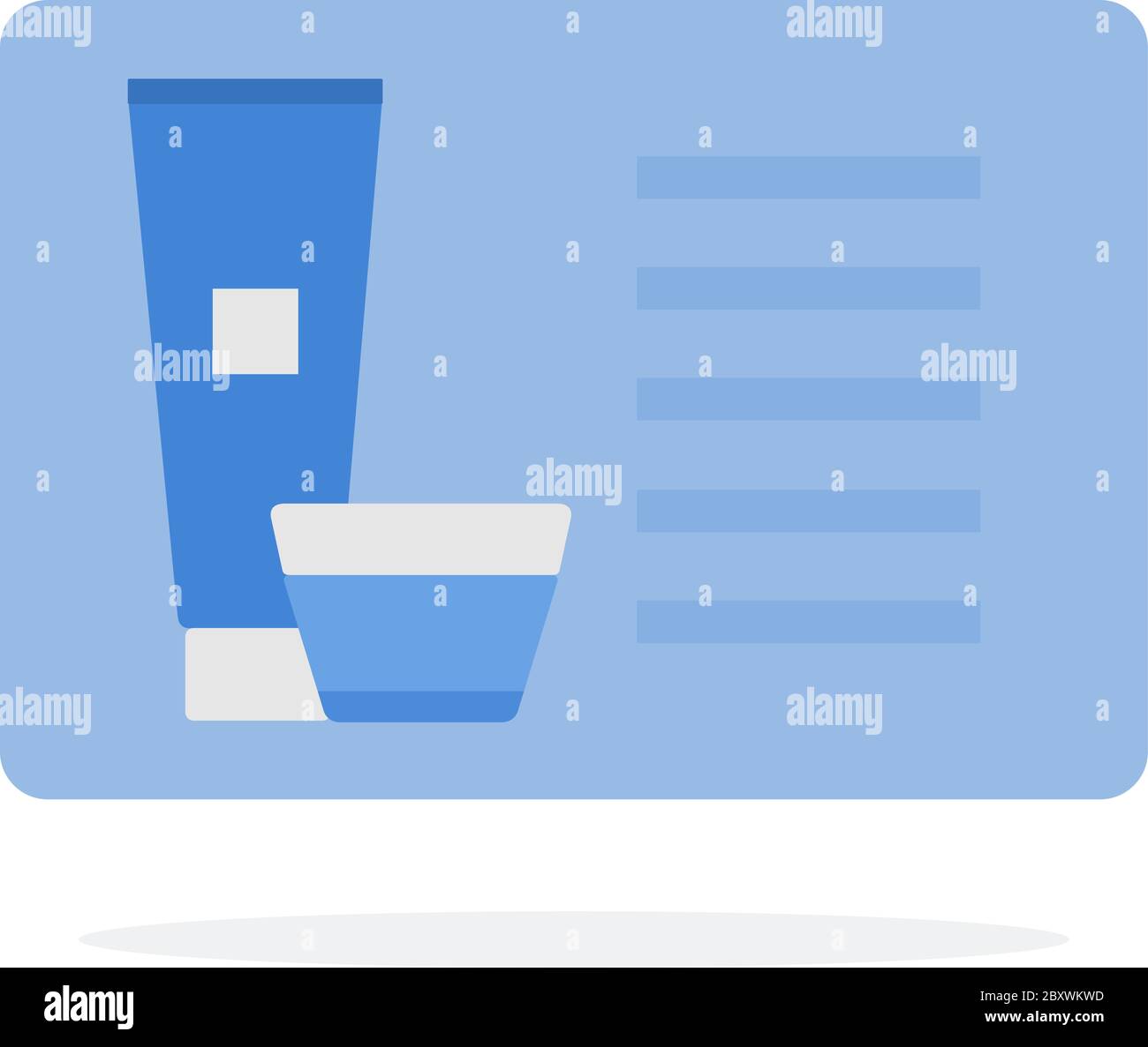 Cream set vector flat material design isolated object on white ...