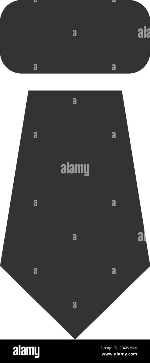 Tie outline flat white Cut Out Stock Images & Pictures - Alamy