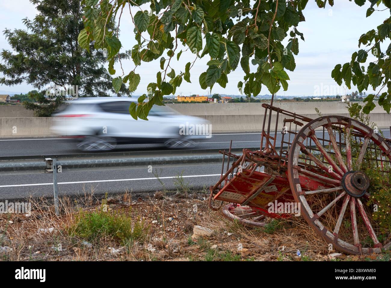 Car passes in front hi-res stock photography and images - Alamy
