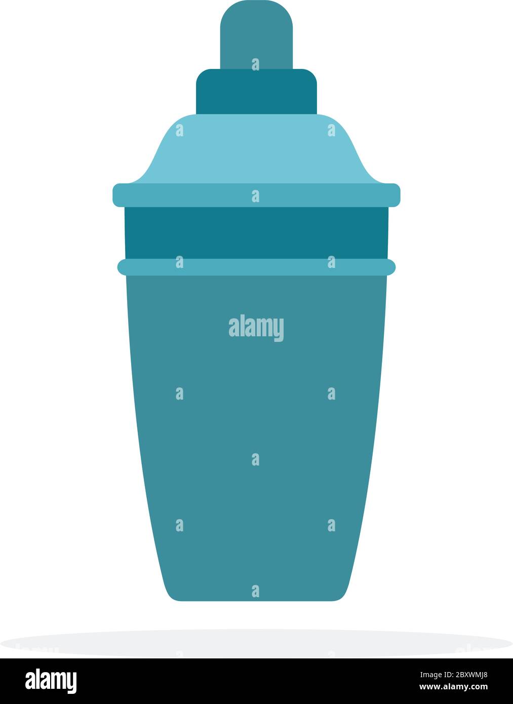 Cocktail shaker vector flat material design isolated object on white ...