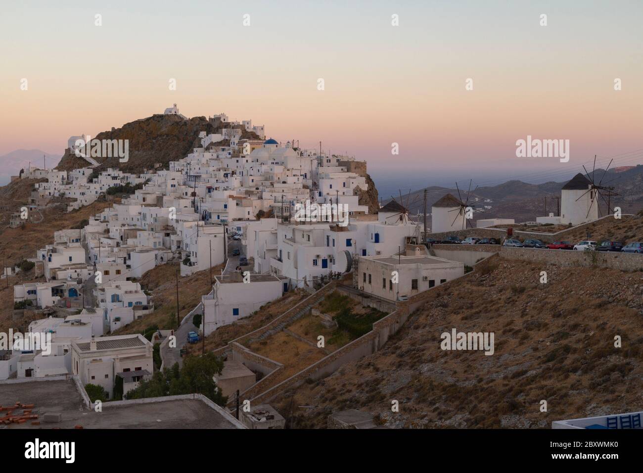 Serifos village, Serifos island, Greece. A view of the village after ...