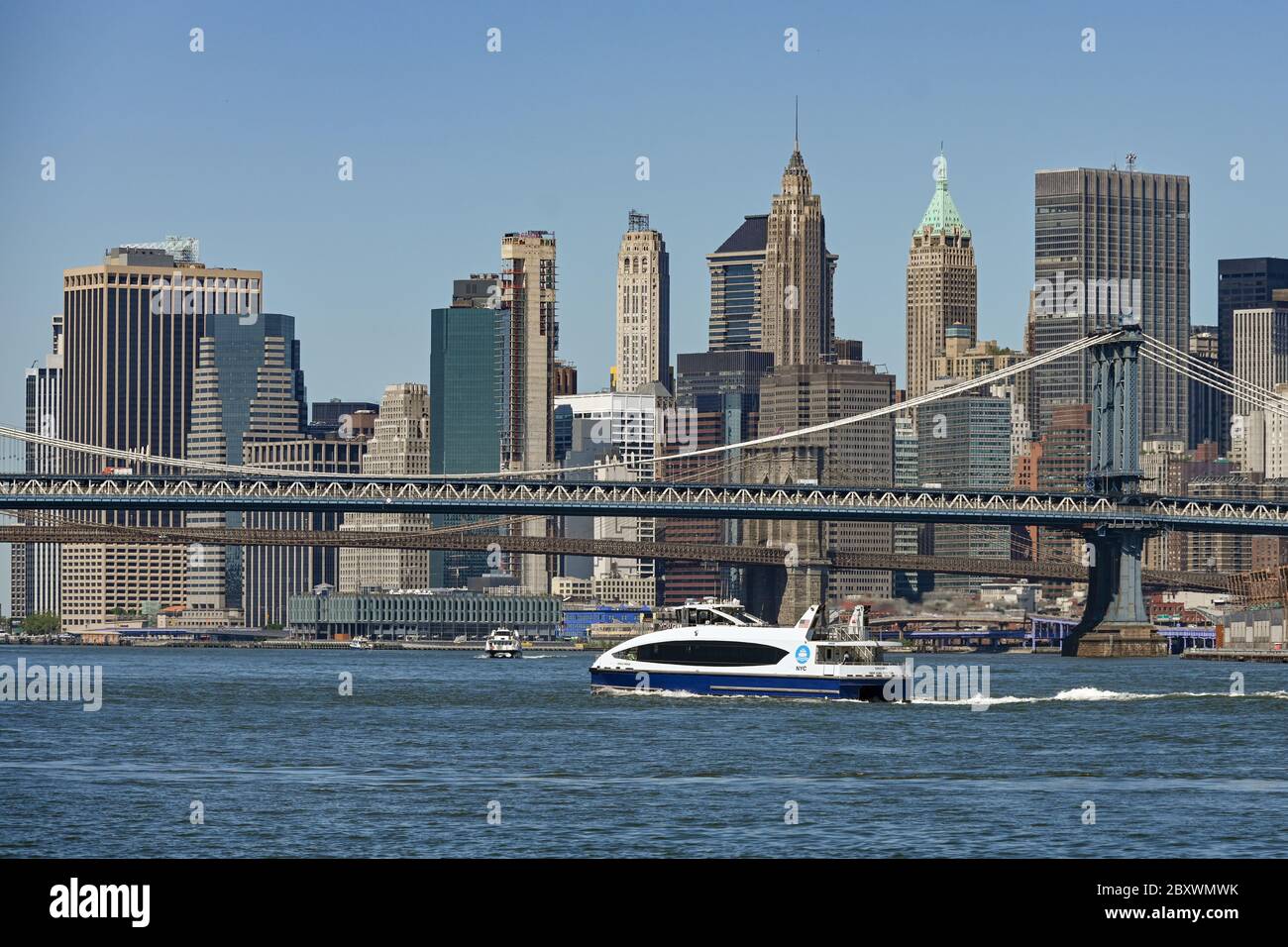 A view of the New York City skyline on June 8, 2020. Mayor Bill de ...
