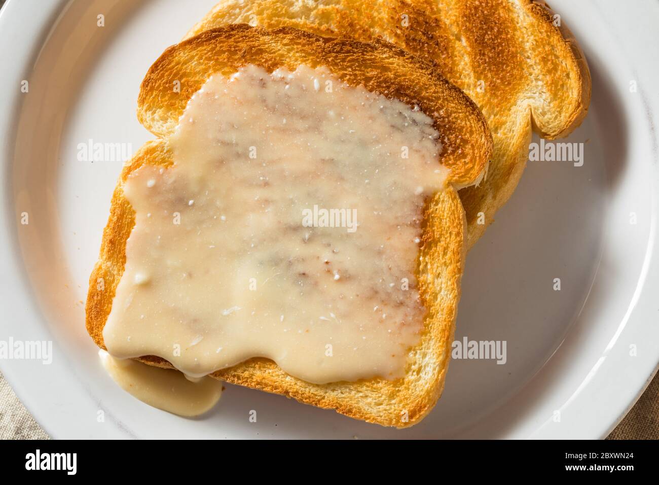 Homemade Maple Syrup Butter on Toast Ready to Eat Stock Photo - Alamy