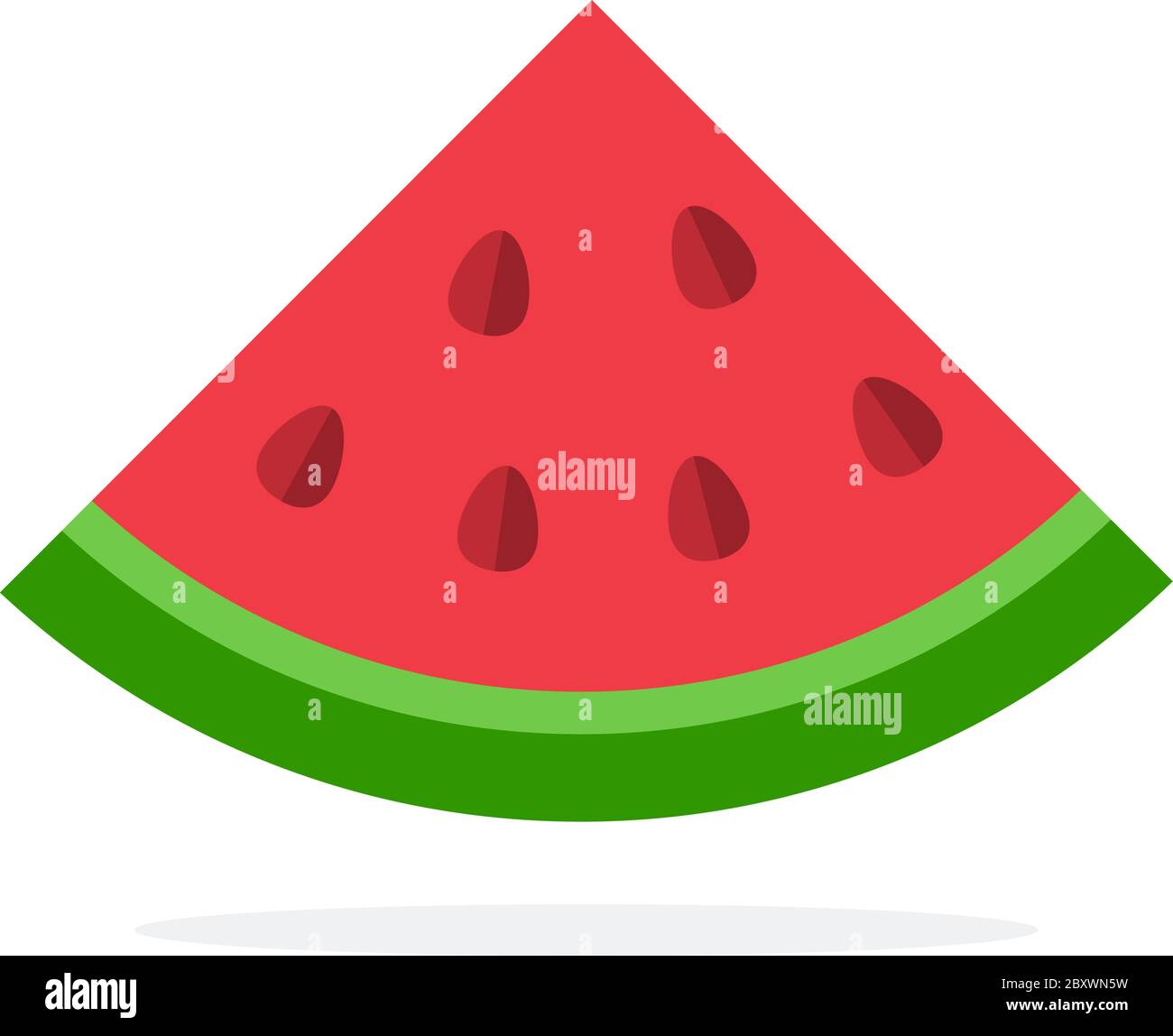 Watermelon slice vector flat material design isolated object on white ...