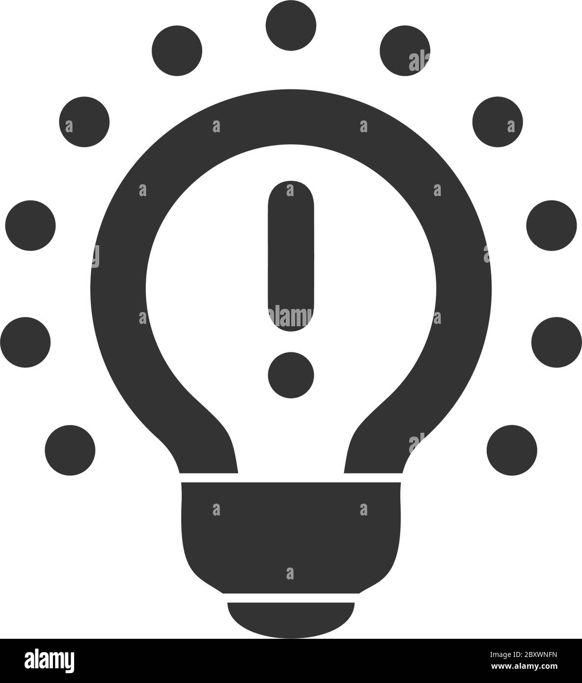 Idea. Black Icon Flat on white background Stock Vector Image & Art - Alamy