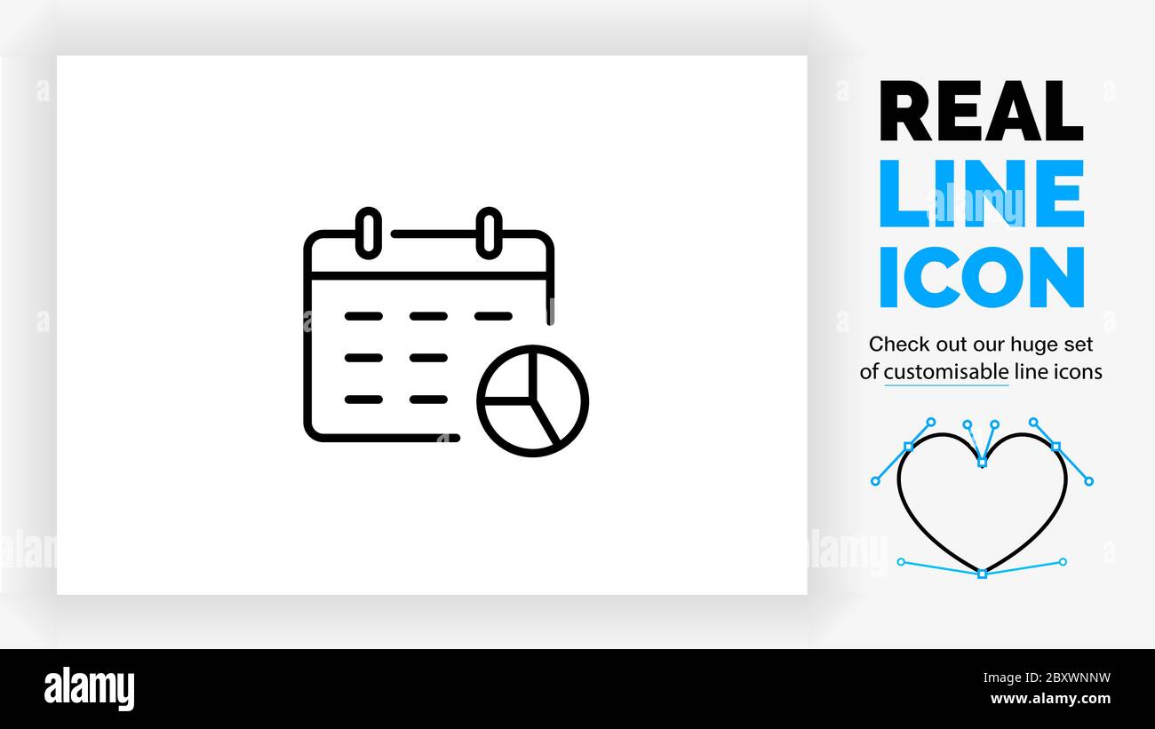Project chart icon outline hi-res stock photography and images - Alamy