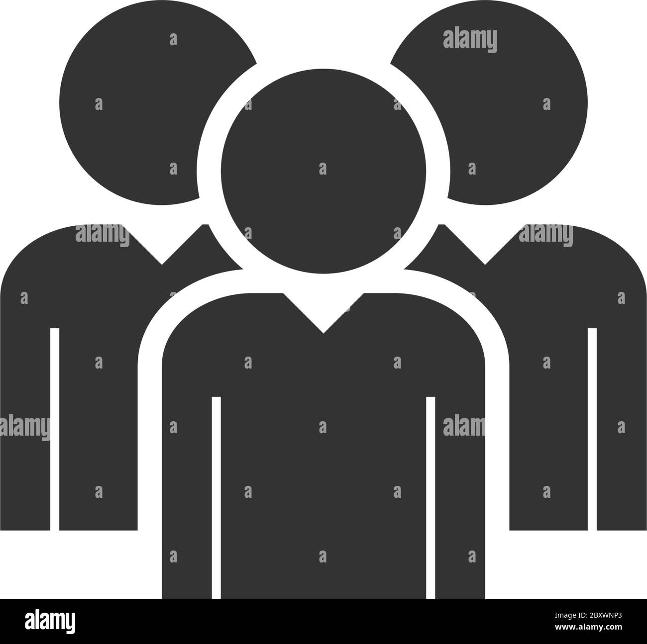 Friends. Black Icon Flat on white background Stock Vector Image & Art ...