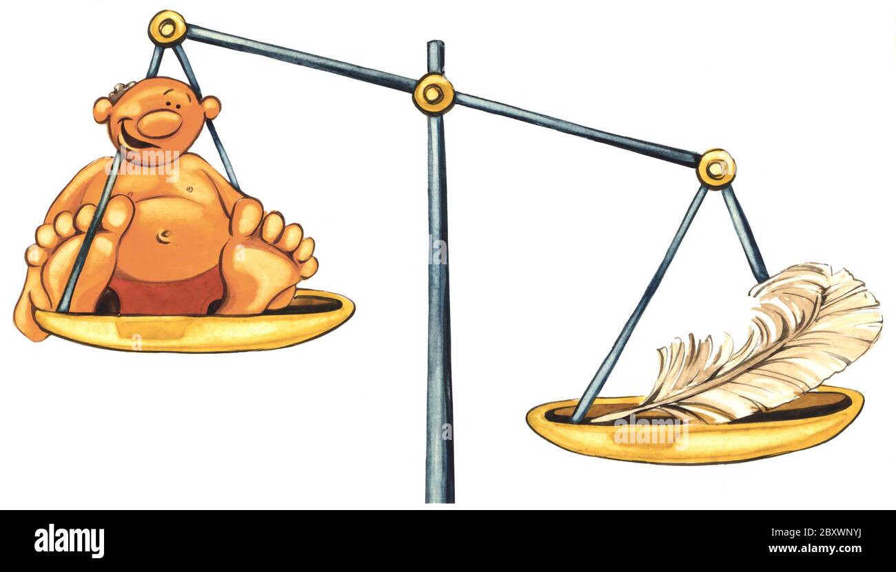 Scales weight funny Cut Out Stock Images & Pictures - Alamy