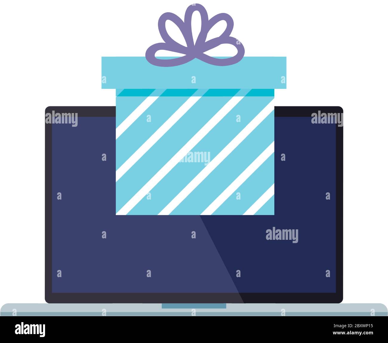 Laptop gift ecommerce vector hi-res stock photography and images - Alamy