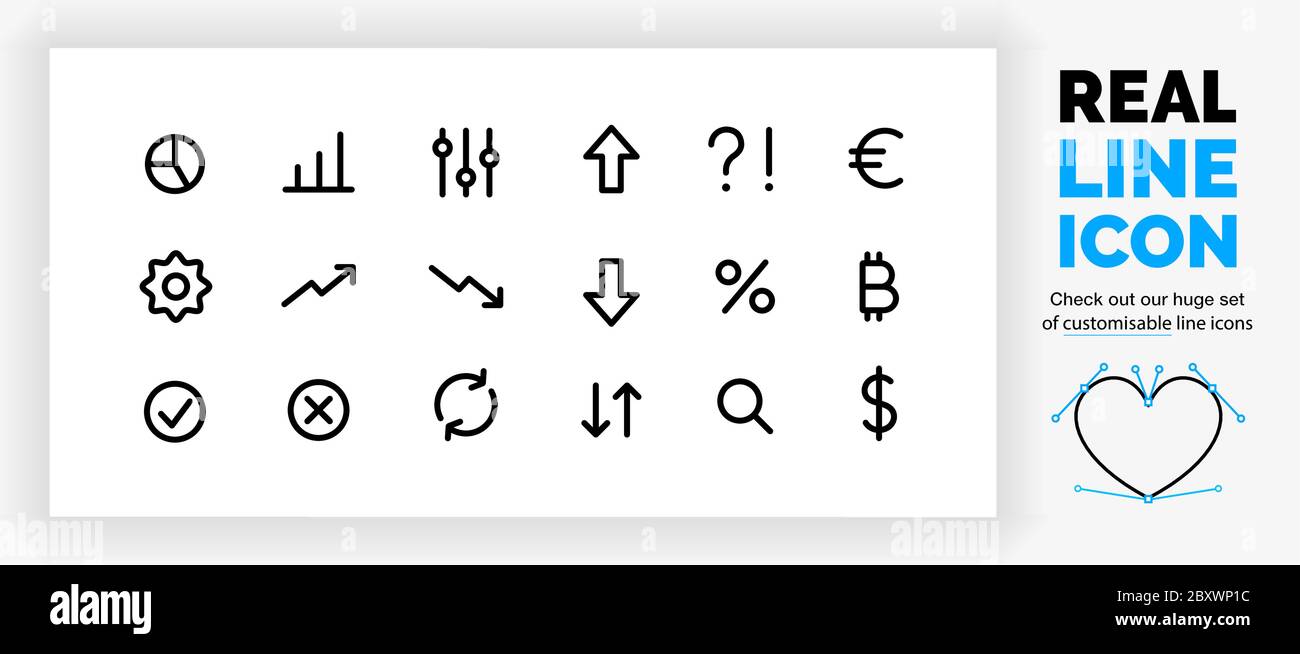 Editable line icons Cut Out Stock Images & Pictures - Alamy