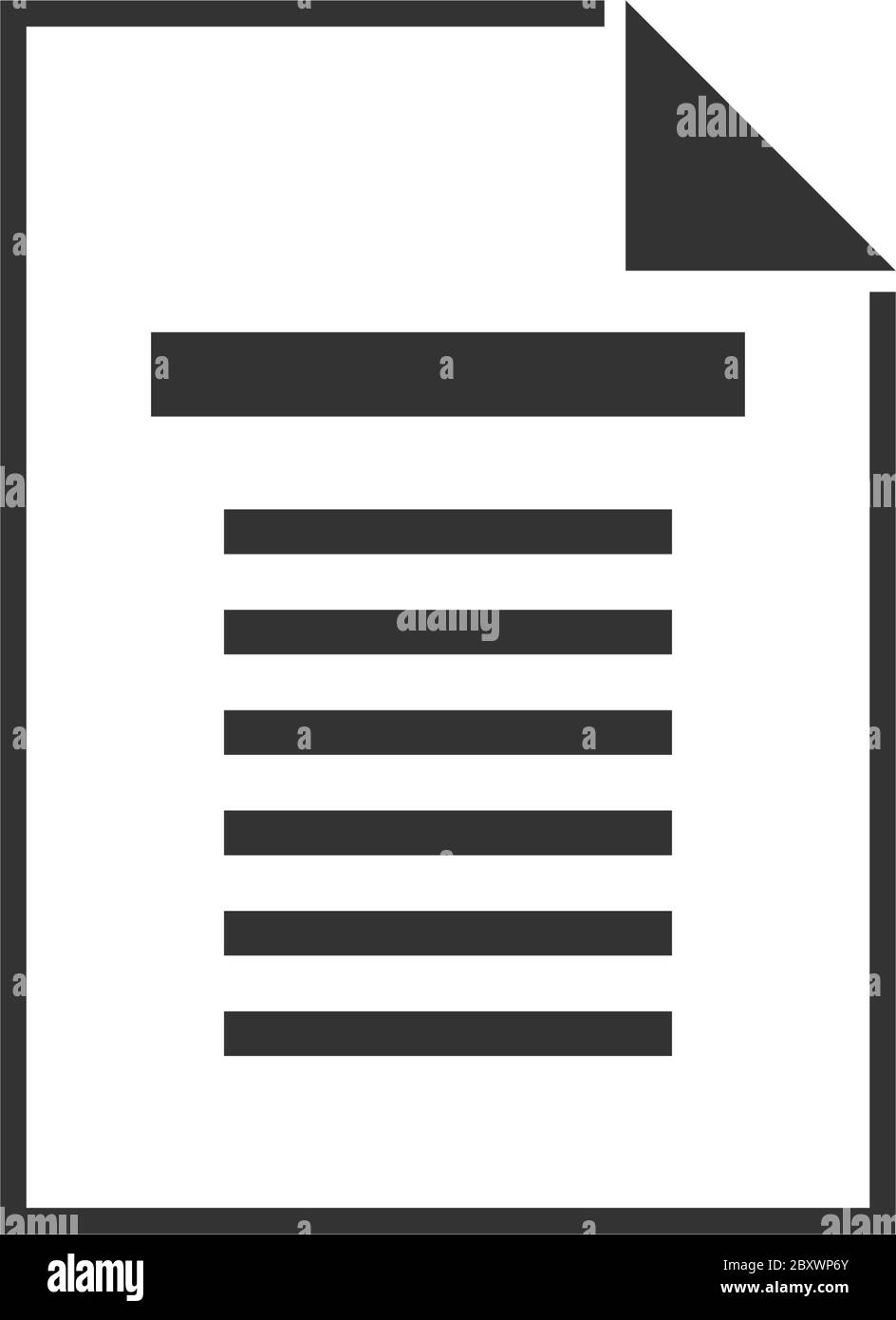 Document. Black Icon Flat on white background Stock Vector Image & Art ...