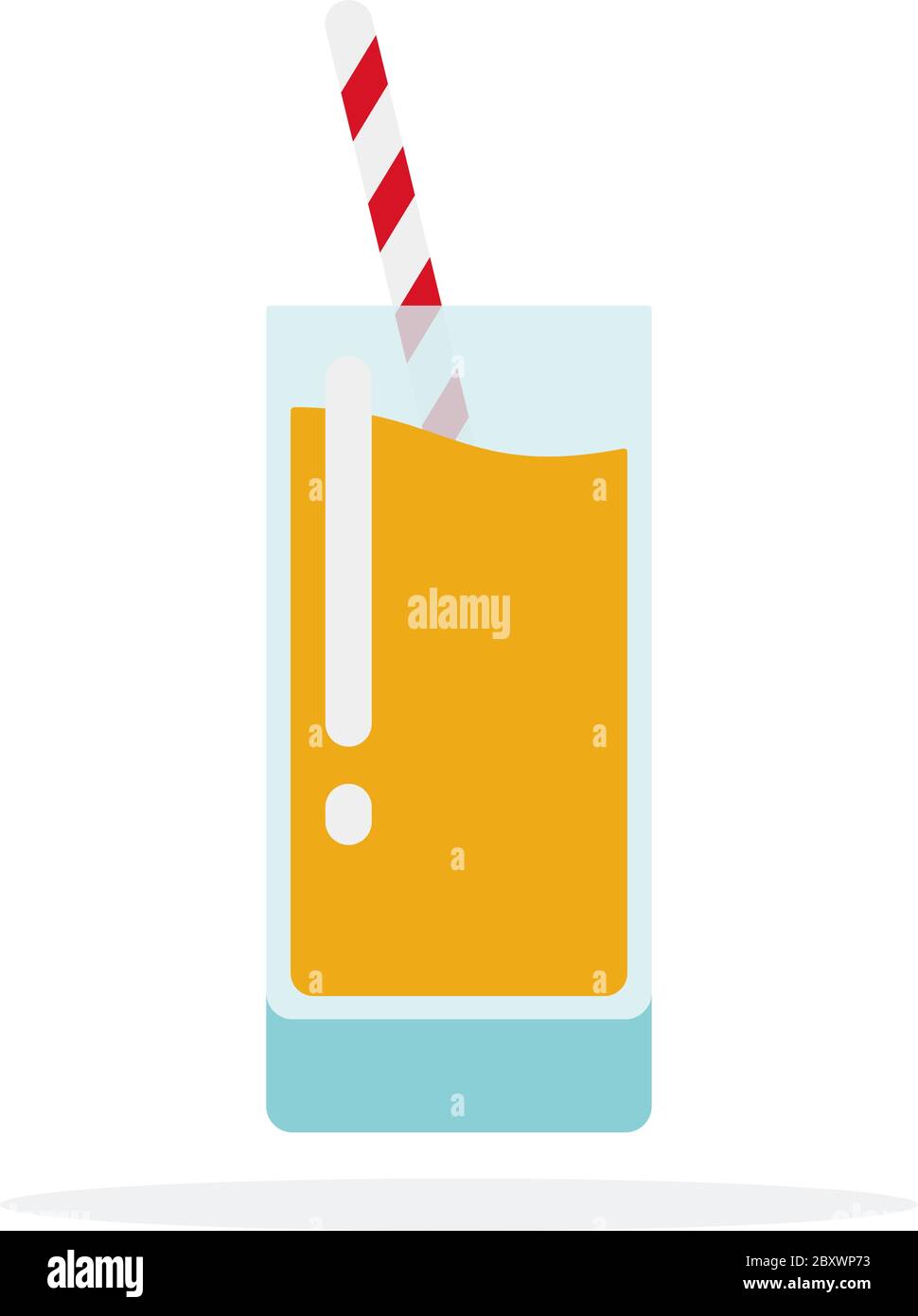 Glass with juice vector flat material design isolated object on white ...