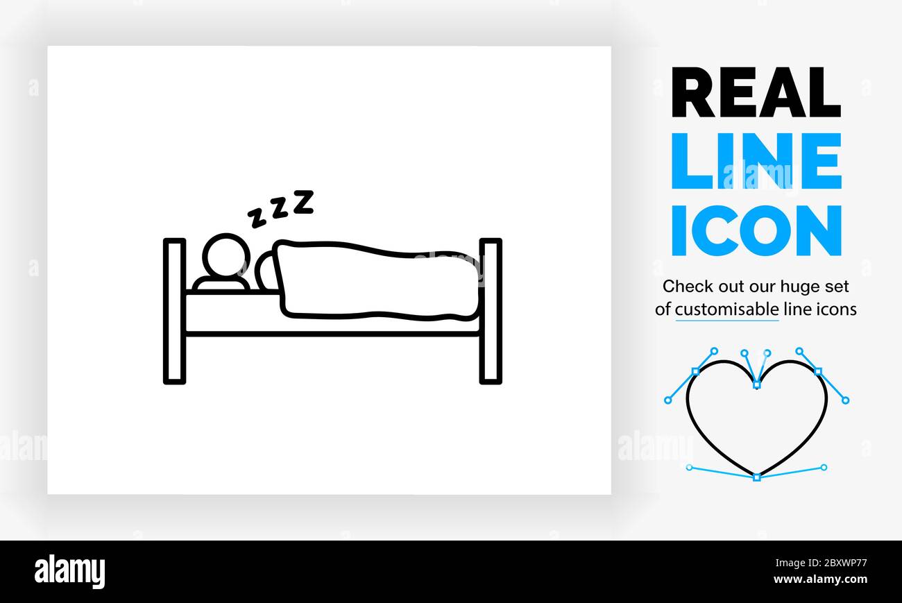 Stick Figure Sleeping In Bed