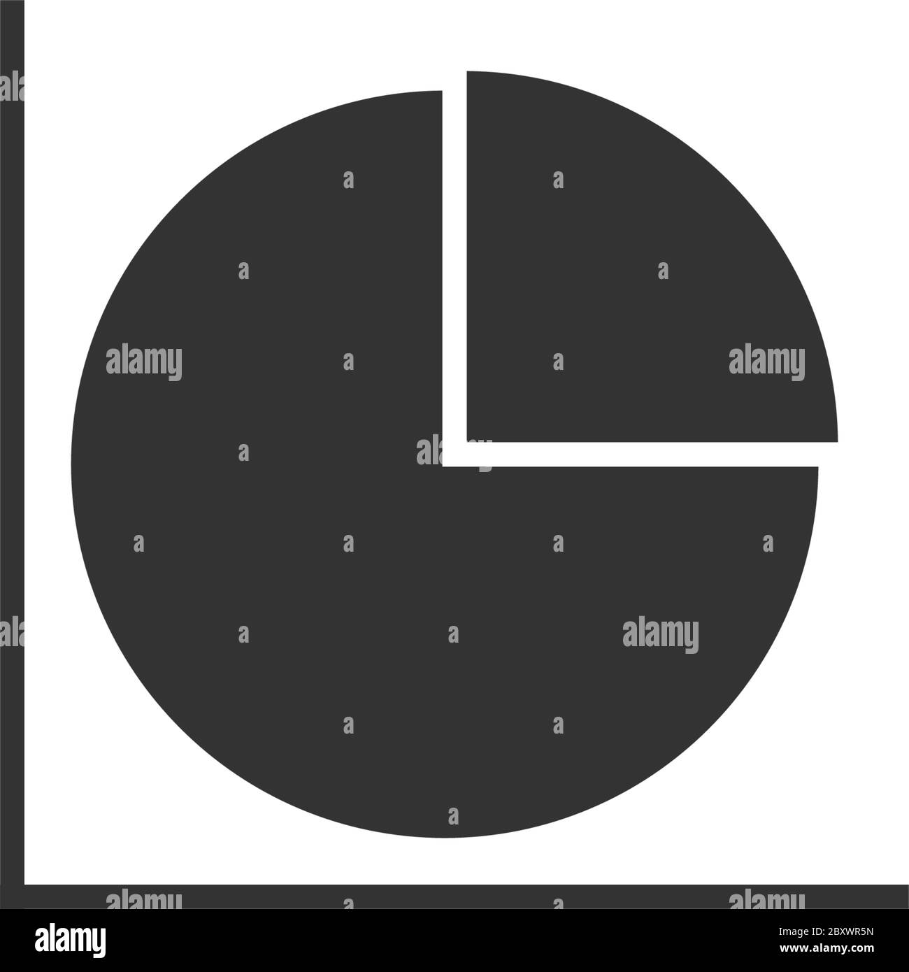 Pie chart on white Black and White Stock Photos & Images - Alamy