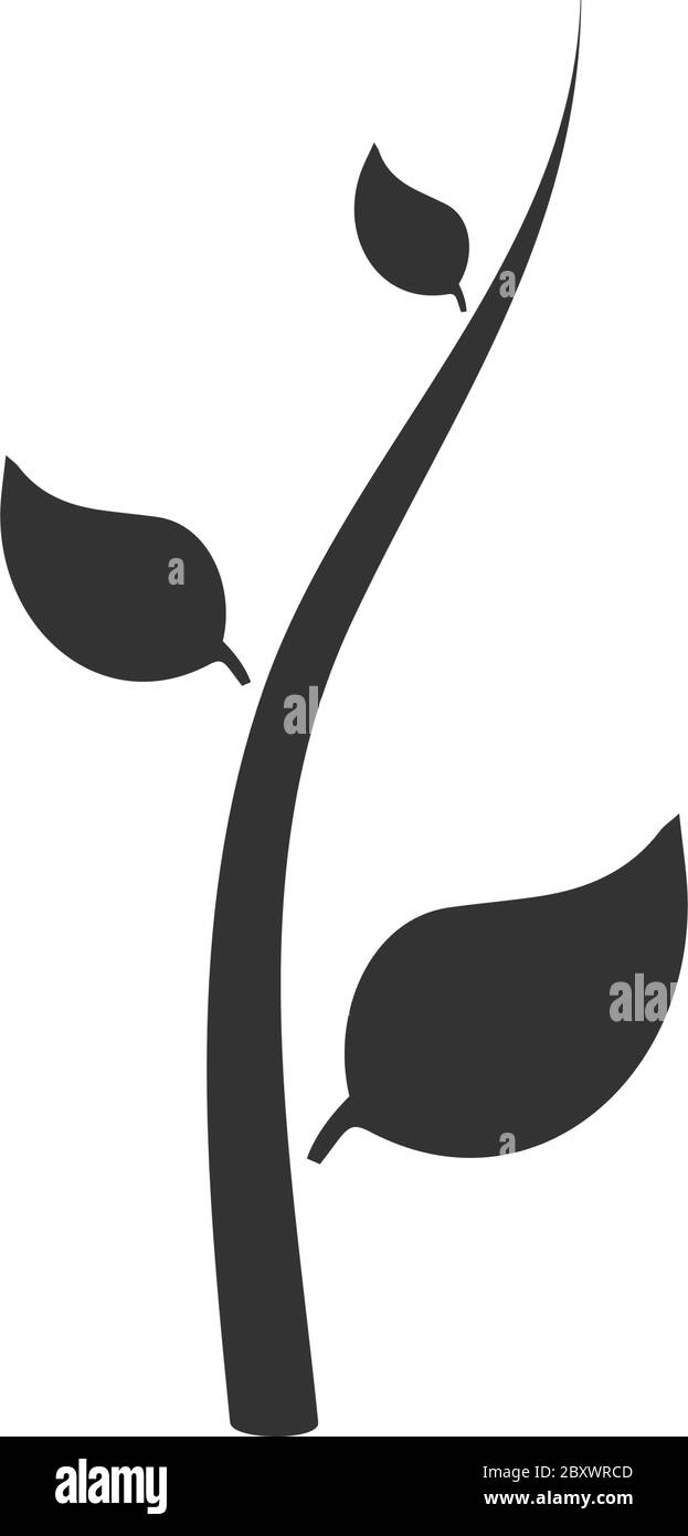 Sprout. Black Icon Flat on white background Stock Vector Image & Art ...