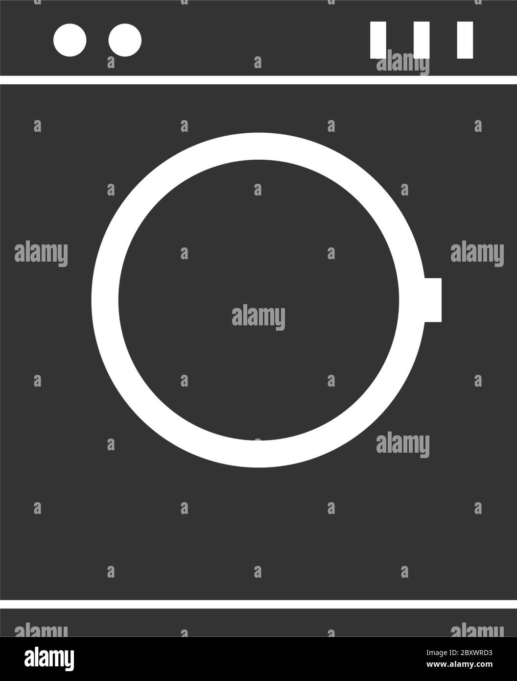 White washing machine icon on Cut Out Stock Images & Pictures - Alamy