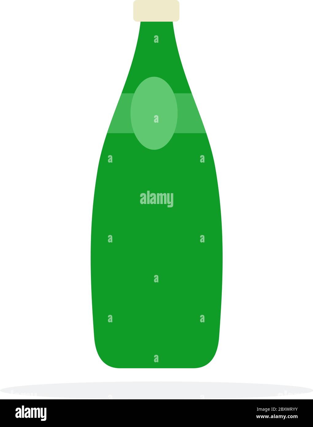 Drinking water with gas vector flat material design isolated object on ...