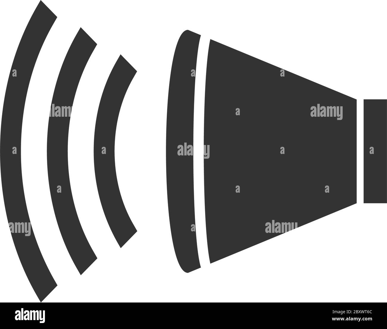 Volume. Black Icon Flat on white background Stock Vector Image & Art ...