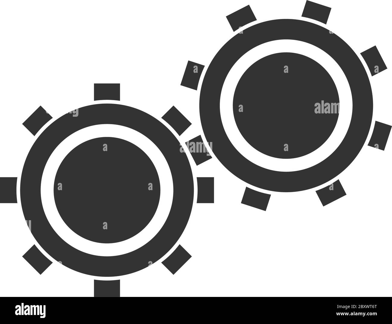 Setting. Black Icon Flat on white background Stock Vector Image & Art ...