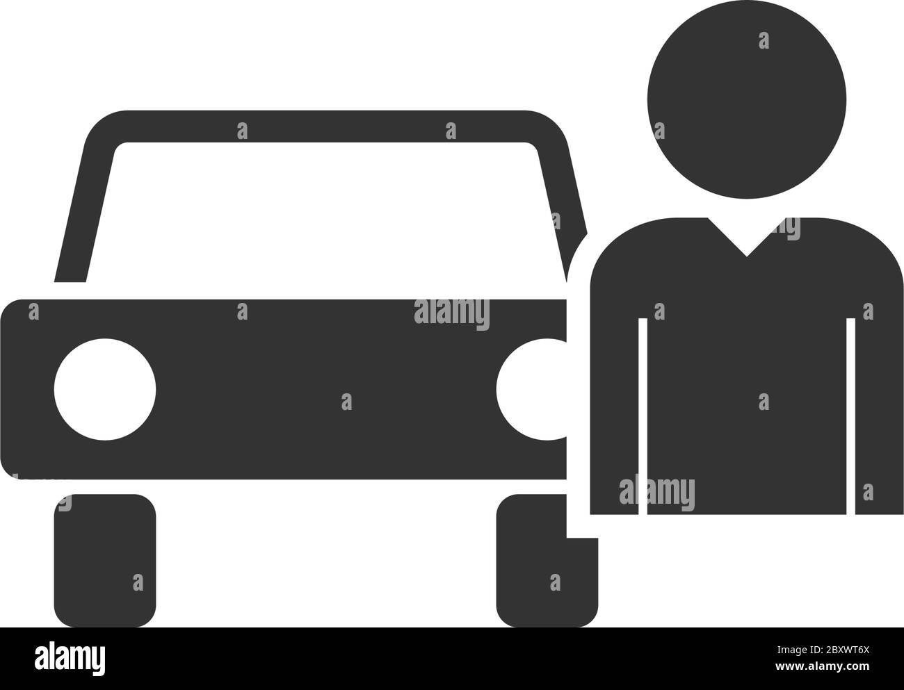 Car driver silhouette logo pictogram hi-res stock photography and ...