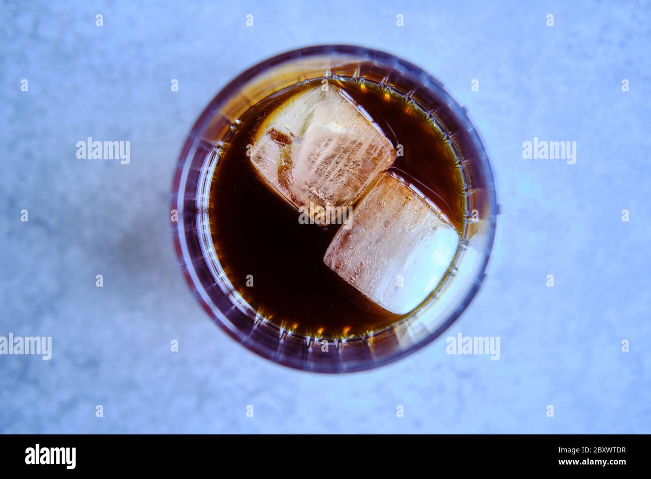 Cold brew coffee with two ice cubes Stock Photo - Alamy
