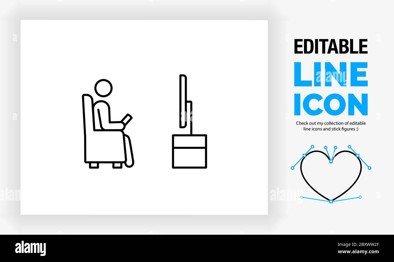 Stick Figure Watching Tv