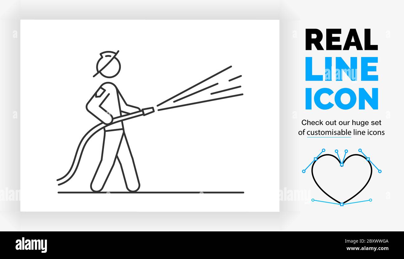 Fire line icon hi-res stock photography and images - Alamy