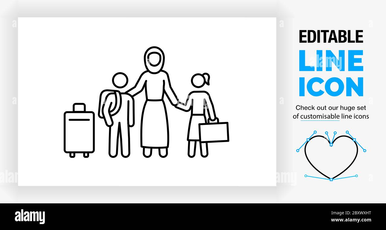 Refugee vector vectors hi-res stock photography and images - Alamy