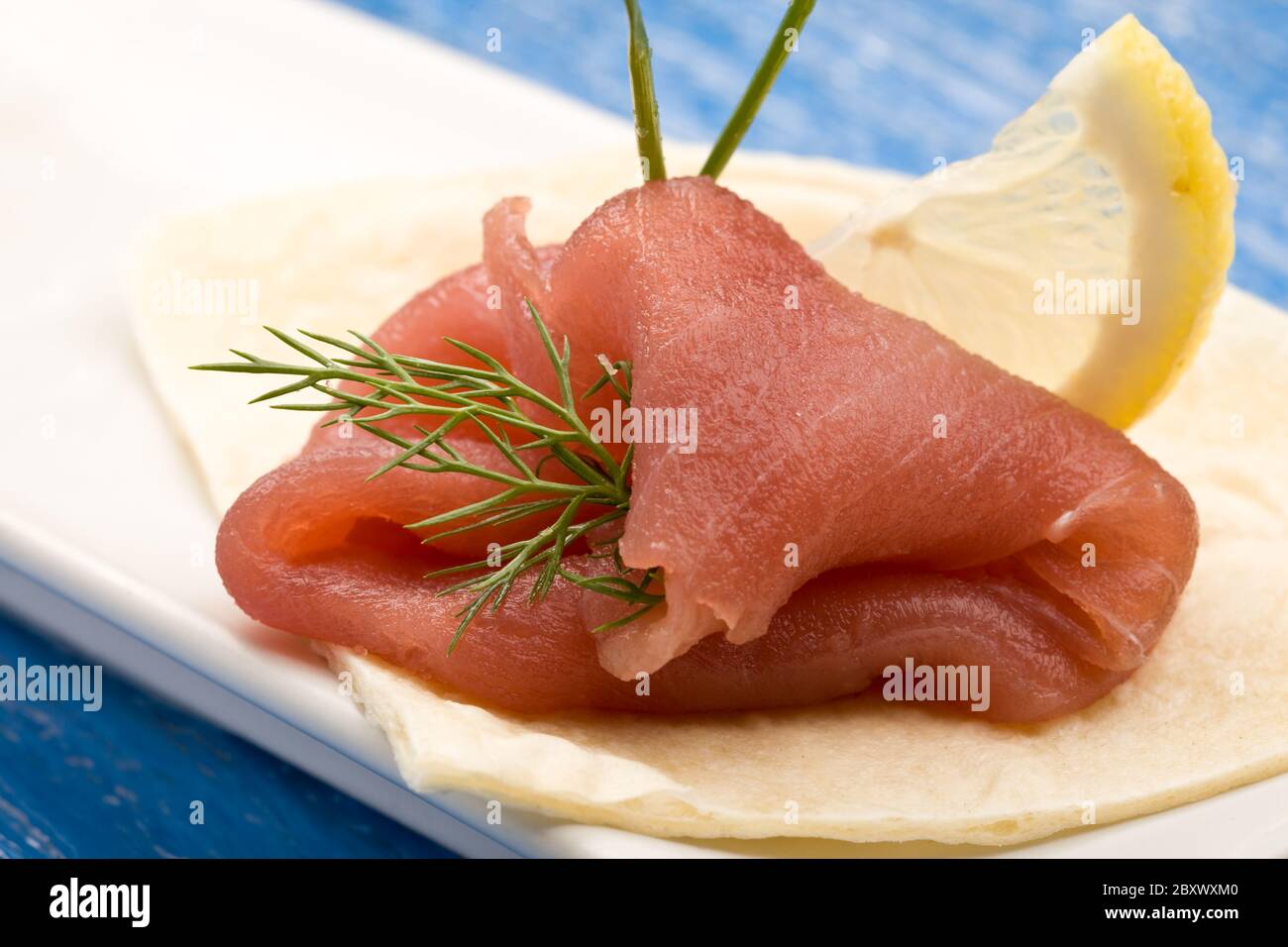 Tuna Sandwich Appetizer Stock Photo - Alamy
