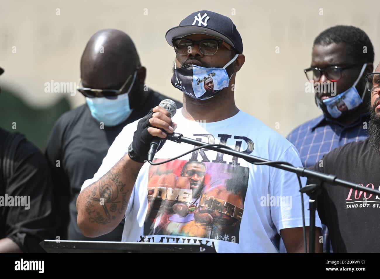 Terrence Floyd attends a memorial service to honor the life of his ...