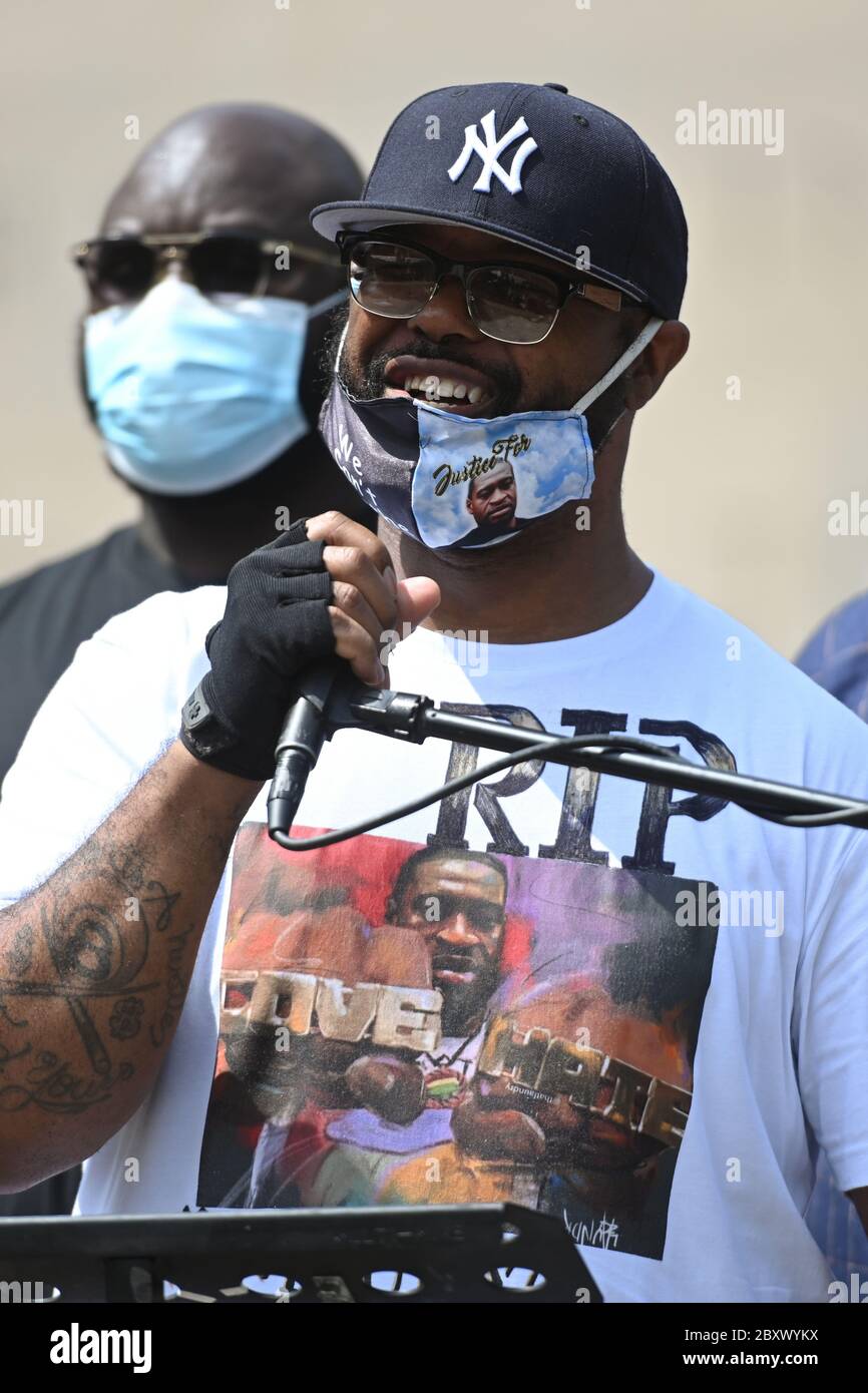Terrence Floyd attends a memorial service to honor the life of his ...