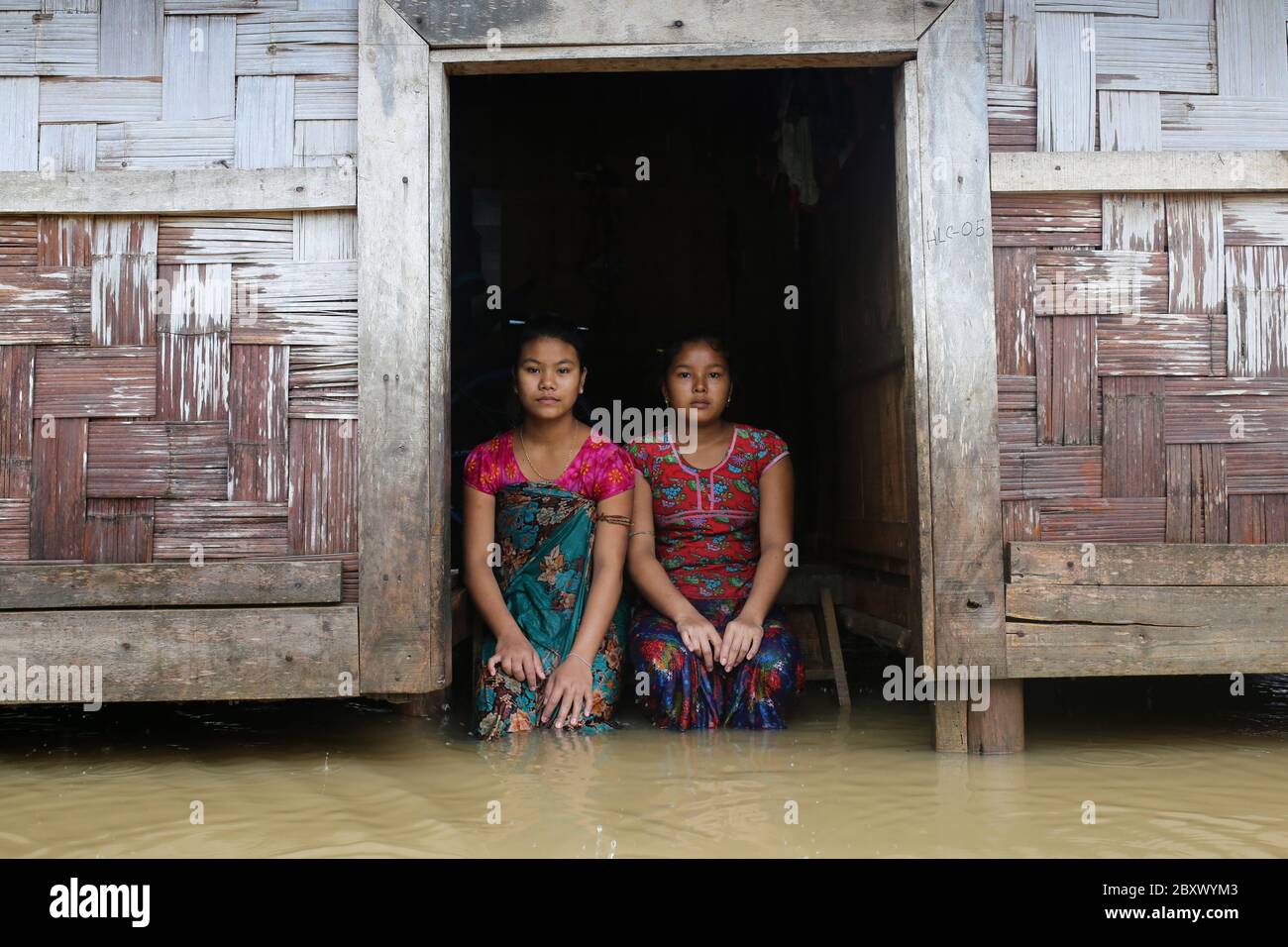 Flood affected indigenous people seen in Bandarban, Bangladesh on July ...