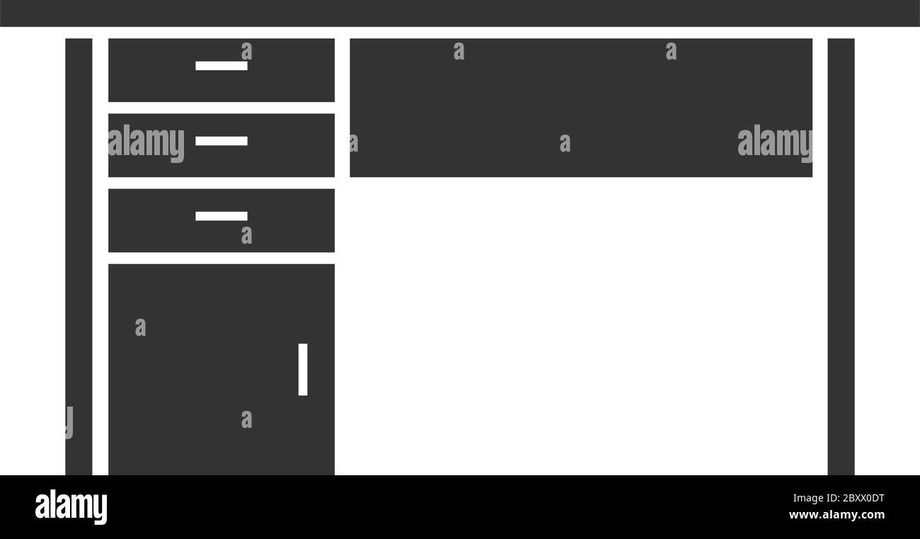 Her desk black Stock Vector Images - Alamy