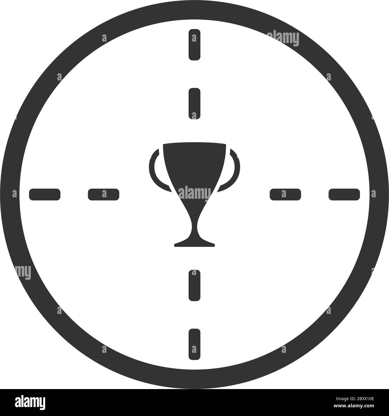 Trophy target. Black Icon Flat on white background Stock Vector Image ...