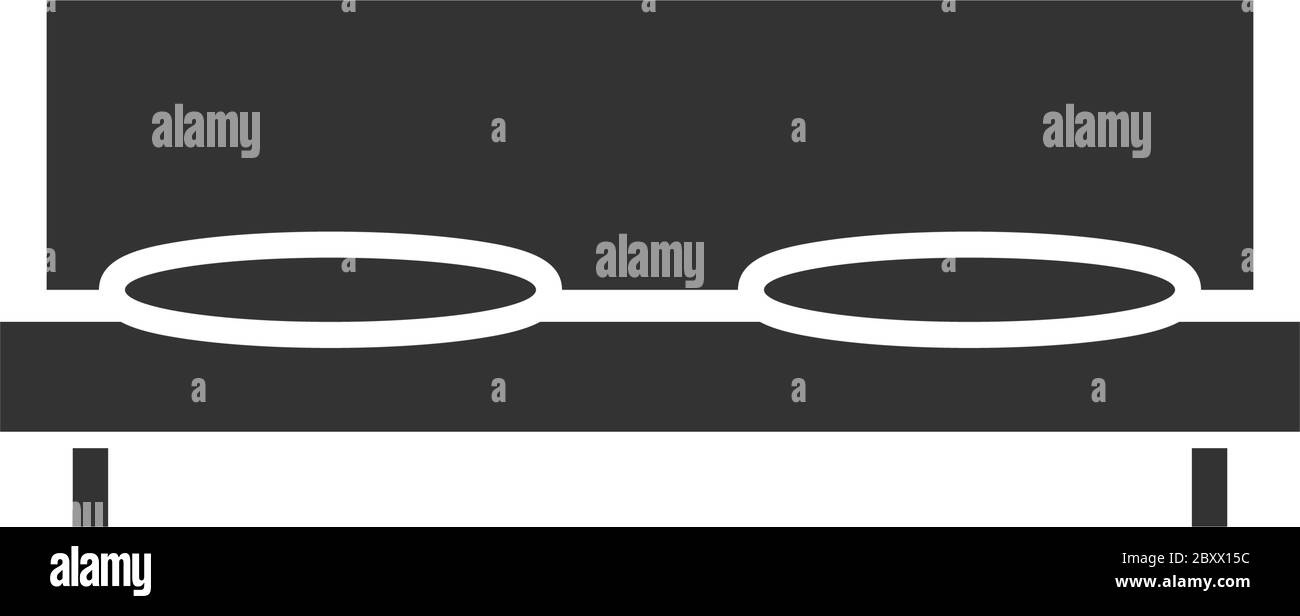 Bed icon on white Black and White Stock Photos & Images - Alamy