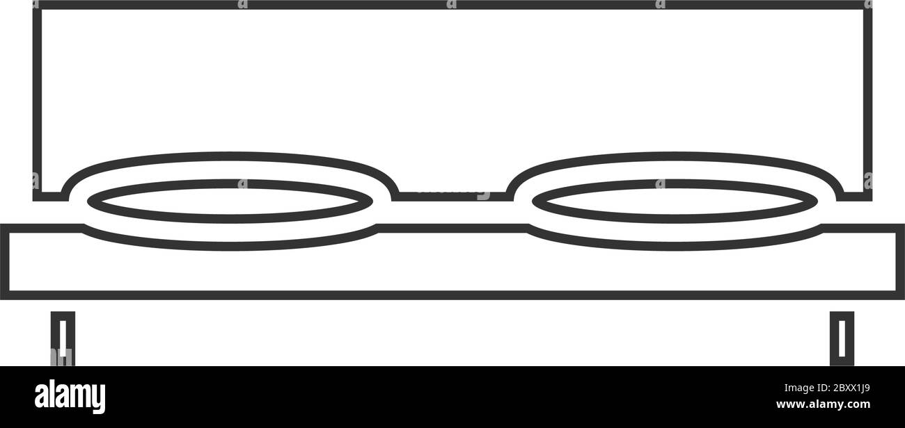 Bed icon on white Black and White Stock Photos & Images - Alamy