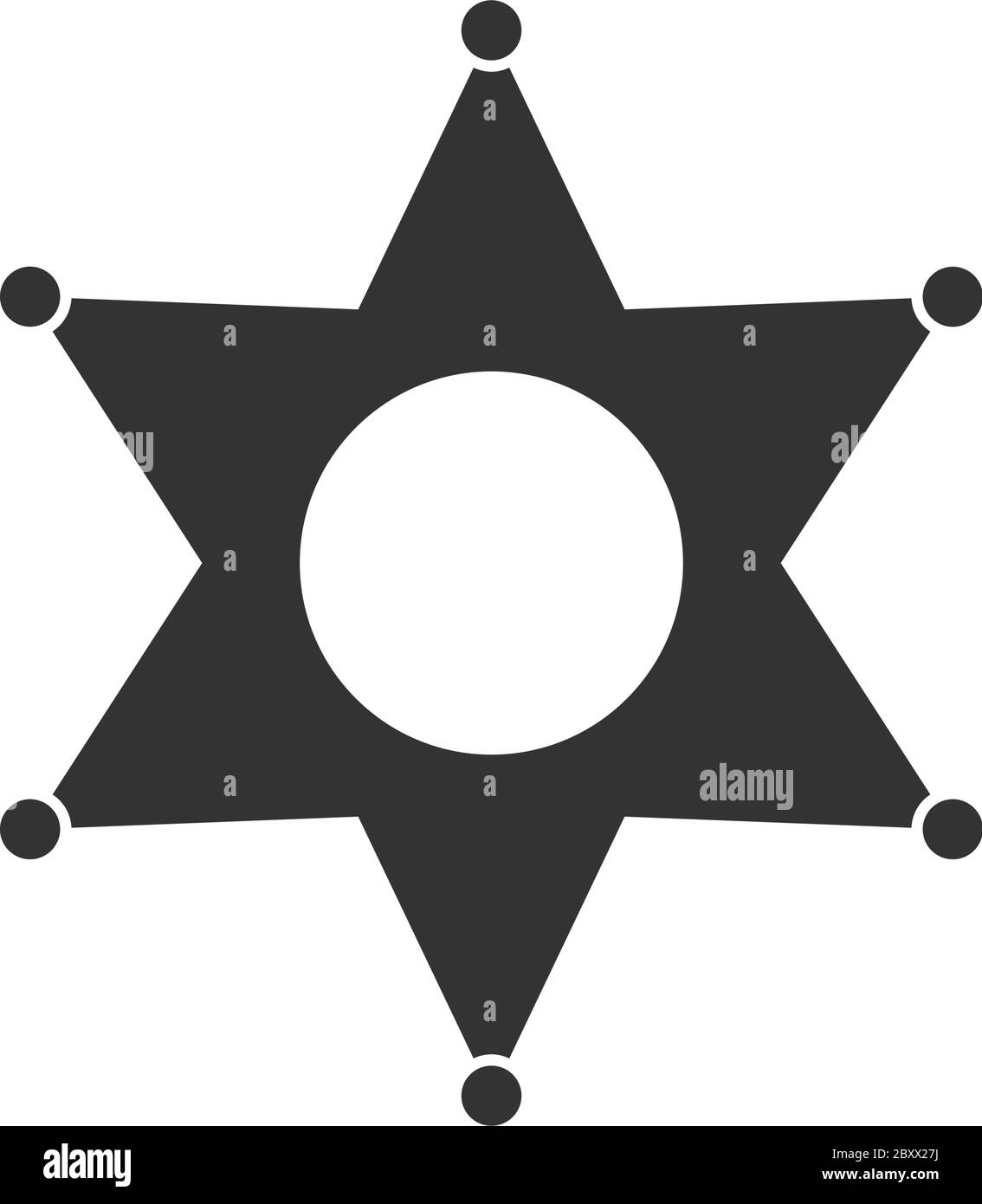 Golden star symbol on white Black and White Stock Photos & Images - Alamy