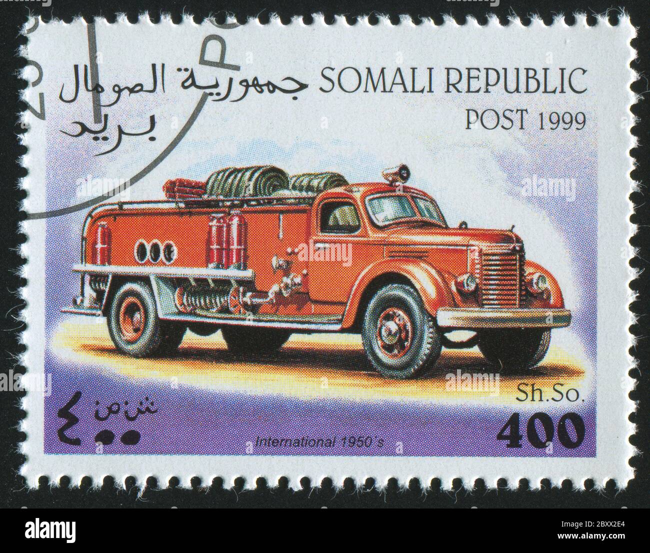 SOMALI - CIRCA 1999: stamp printed by Somali, shows retro car, circa ...